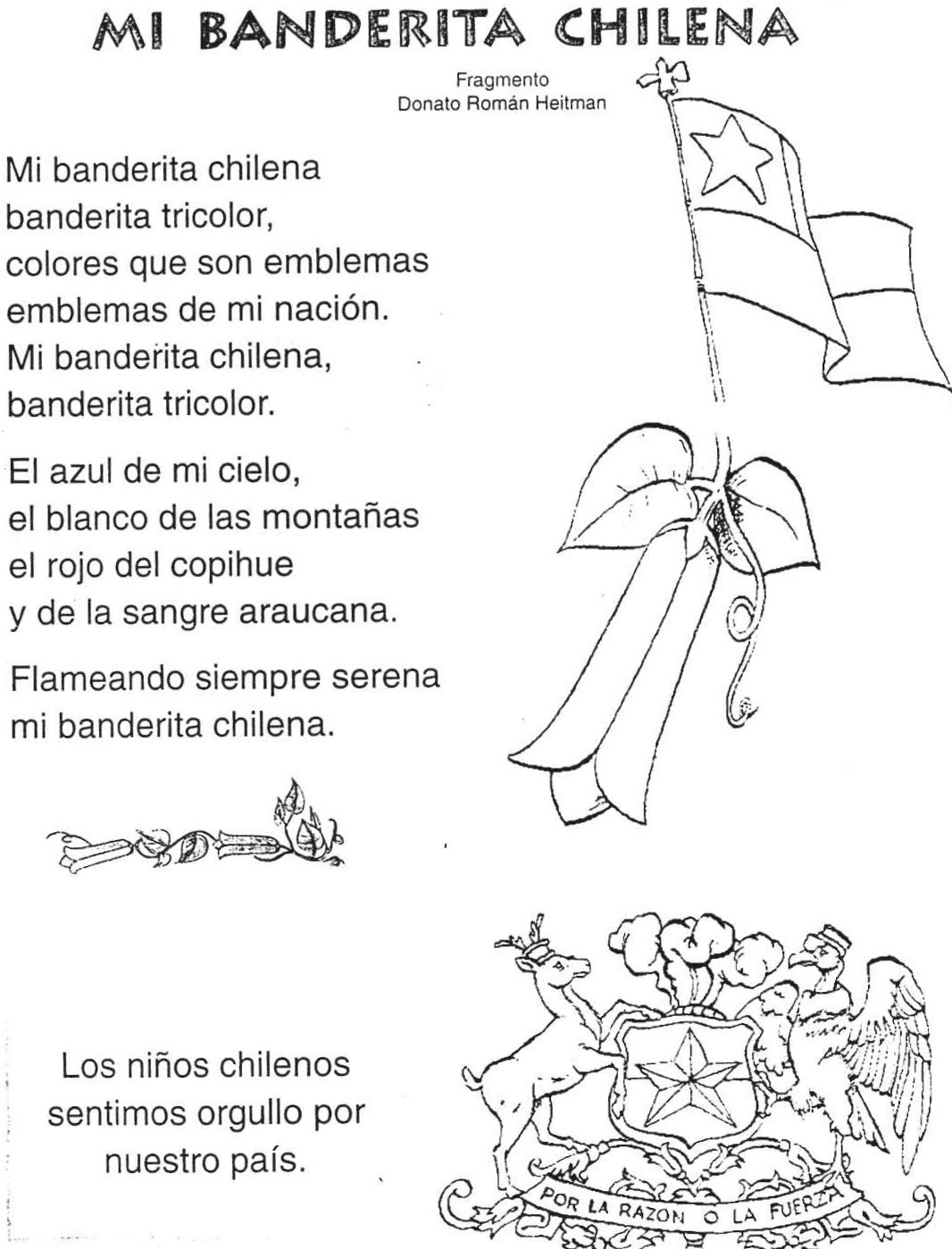 Huaso chileno para colorear fiestas patrias - Colorear dibujos infantiles